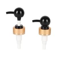 China Ball Silver Ring 28mm Black Lotion Pump , 2cc Child Resistant Lotion Pump for sale