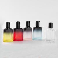 China 30ml 75ml Empty Glass Perfume Essential Oils Bottle With Frosted Black Gradient to Colour for sale