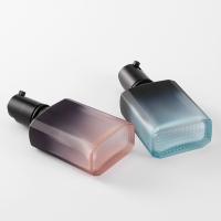 China 30ml 75ml Empty Glass Perfume Essential Oils Bottle With Frosted Black Gradient to Colour for sale