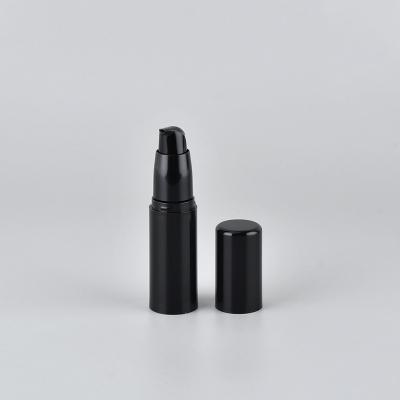 China 20ml 30ml 40ml 50ml Empty all black frosted airless lotion pump bottle PP airless pump black Cosmetic refillable Jar for sale