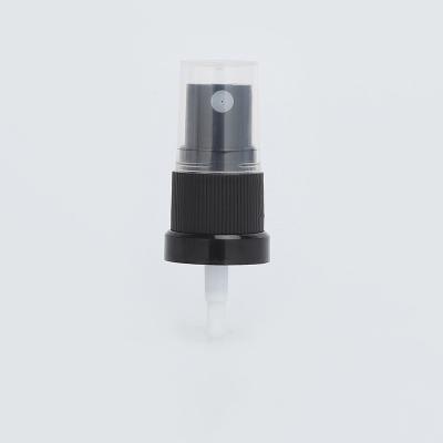 China 18mm Black Tamper Evident Spray Pump With Cover Cap,Plastic Fine Mist Spray With Anti-Theft Ring for sale