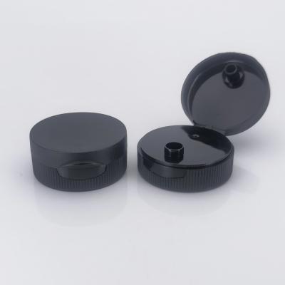 China 38/400 Black Ribbed Snap-Top Dispensing Cap with 0.25