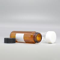 China Glass Vials 10ml 15ml 20ml 30ml, Clear with Marking Label Patch, Borosilicate Glass, 20-400 Caps, Rubber Liner for sale