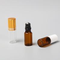 China 1/3 oz. (10 ml) Amber Glass Roll-on Bottle with Black Cap/Silver Lids (Plastic Ball/Stainless Steel Ball) for sale