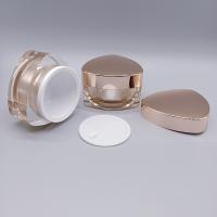 China 10g 15g 30g 50g Triangle Acrylic Plastic Lotion Jar Container with Screw Cap for sale
