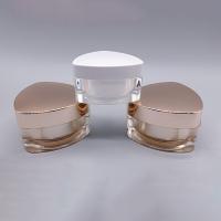 China 10g 15g 30g 50g Triangle Acrylic Plastic Lotion Jar Container with Screw Cap for sale