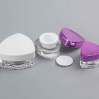 China 5g 10g 30g 50g Free Acrylic Samples Cream Jar Double Wall Nail Polish Plastic Container with Purple Screw Cap for sale