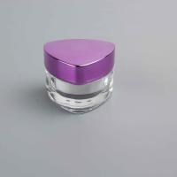 China 5g 10g 30g 50g Free Acrylic Samples Cream Jar Double Wall Nail Polish Plastic Container with Purple Screw Cap for sale