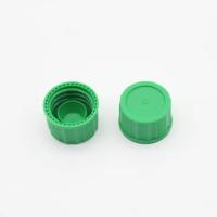 China Blue PP/PE vented cap, 18 mm neck finish Green Self-Sealing Ribbed for sale