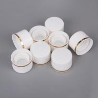 China 12-410, 20-410, 24-410 double-layer cap PP plastic screw cap cosmetic plastic bottle cap with gold/silver hot stamping for sale