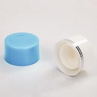 China 12-410, 20-410, 24-410 double-layer cap PP plastic screw cap cosmetic plastic bottle cap with gold/silver hot stamping for sale
