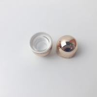 China 24mm Gold Silver UV Plating Golden Ball Shape Plastic Screw Cap For Shampoo Cosmetics for sale