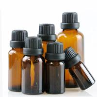 China Glass Bottles for Essential Oils Refillable Empty Amber Bottle with Orifice Reducer Dropper and Cap for sale