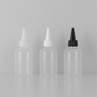 China PET bottle 100ML250ML standard clear with twist off top nozzle cap 24/410 white for sale