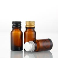 China 3ml-50ml Amber Glass Bottle With Water 1/2OZ Essential Oil Drop Pipette Pot Brown bottle +Aluminium Screw on Cap for sale