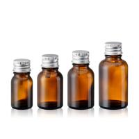 China 3ml-50ml Amber Glass Bottle With Water 1/2OZ Essential Oil Drop Pipette Pot Brown bottle +Aluminium Screw on Cap for sale