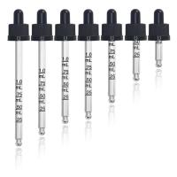 China 1 oz Black Child Resistant Calibrated Glass Dropper - 18-410 20-400 fits 1 oz Bottles for sale