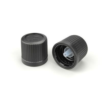 China 18 mm Tamperproof Black Cap with Horizontal Dropper & Ring for sale