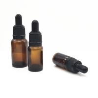 China 15ml Amber Euro Dropper Bottle with Black Anti-theft Cap for sale