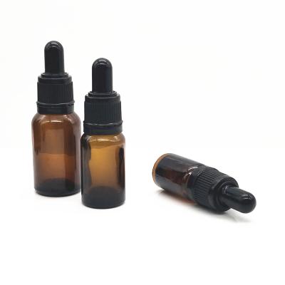 China 15ml Amber Euro Dropper Bottle with Black Anti-theft Cap for sale