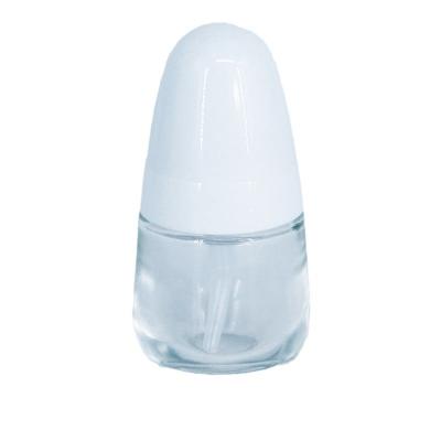 China 30ml white airless bottle white pump clear over-cap for sale
