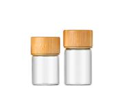 China Elegant & Eco-Friendly Glass Bottles with Bamboo Caps for sale