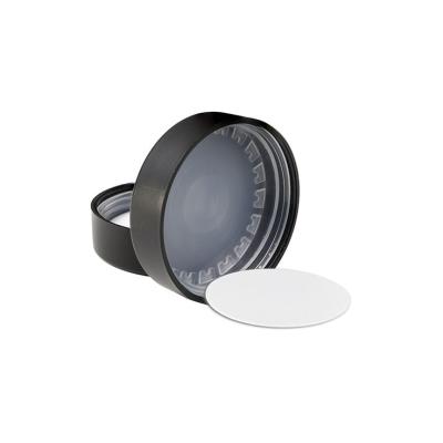 China 53-400 57-400 89mm Black Child Resistant | Smooth Push Down & Turn Plastic Caps w/ Foil Liner for sale