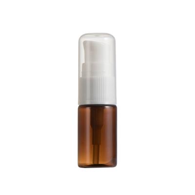 China 10ml Amber Aromatherapy Plastic Bottle  with Serum Pump - White (18/410) for sale