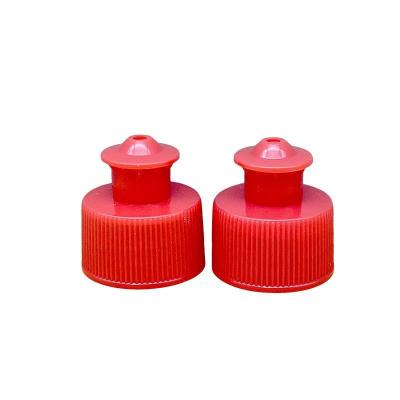 China Cap, 28/410, push pull, screw on, red, PP for sale