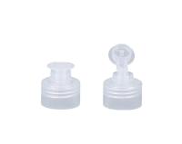 China Natural-colored PP plastic 28-410 smooth skirt disc top lid for sale