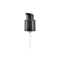 China 24/410 PP Matte Black Smooth Thick Wall Facial Serum Dispenser Cream Pump for sale