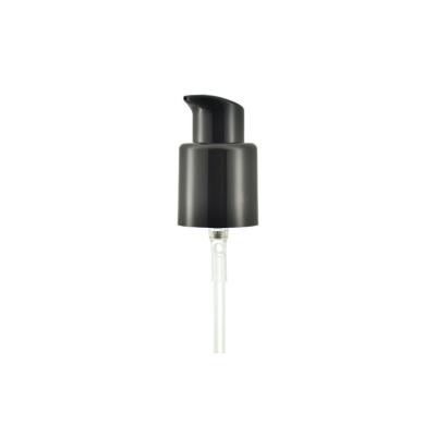 China 24/410 PP Matte Black Smooth Thick Wall Facial Serum Dispenser Cream Pump for sale