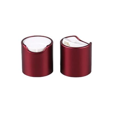 China RED Plastic Flip Top Caps for Shampoo Shower Gel Bottles for sale