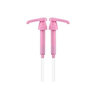 China Pink Syrup Pump 28-400 for 750ml Syrup Bottle, Coffee Syrup Pump for sale