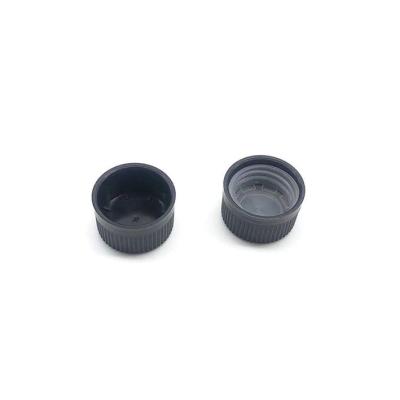 China PP Plastic Black Caps With Tamper-Evident Function And Plastic Insert for sale