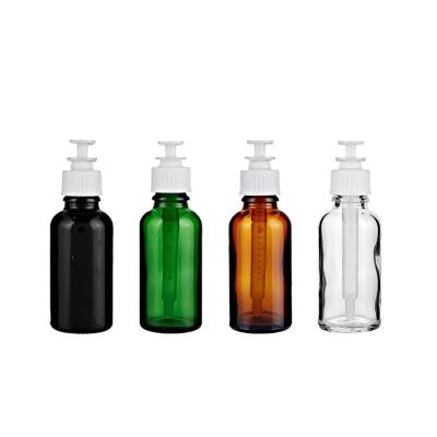 China 30ML Green/Amber/Blue/Black Skincare Glass Dropper Bottle Applicator Syringe Unique New Pharmaceutical Measured Dosing Syringe for sale