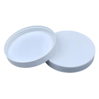 China 120/400 120MM Large White Polypropylene Unlined Ribbed Cap for 1000ML Bottle for sale