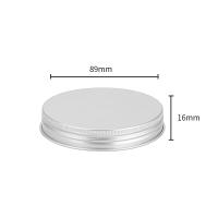 China 89mm Brushed Silver Aluminum Cap with Foam Liner for sale