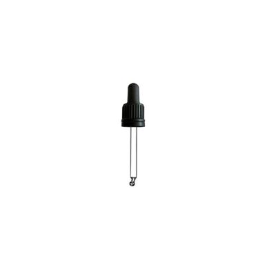 China Pipette Black, 0.7ml TPE Bulb, Glass Stem (for 10ml 30ml CBD/ Essential Oils Bottle) for sale