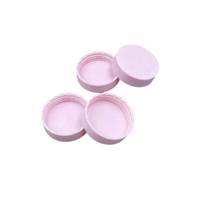China 47 mm Plastic Caps, PINK Smooth PE Lined Caps for sale