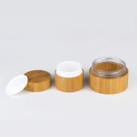 China Eco friend 0.5oz 1oz 1.7oz cosmetic body butter containers face lotion cream gel bamboo plastic liner jars with lids for sale