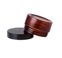 China 80ml 100ml 120ml 150ml 200ml250ml  amber jars black jars with black color cap for cosmetic packing for sale