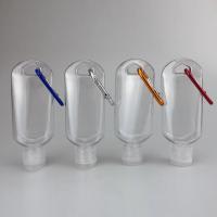 China 30ml 50ml 1.6oz Empty Keychain carabiner Portable Travel Plastic spray Bottles Refillable Containers with Flip Cap Squee for sale