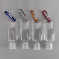 China 30ml 50ml 1.6oz Empty Keychain carabiner Portable Travel Plastic spray Bottles Refillable Containers with Flip Cap Squee for sale