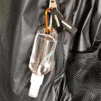 China 30ml 50ml 1.6oz Empty Keychain carabiner Portable Travel Plastic spray Bottles Refillable Containers with Flip Cap Squee for sale