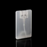 China 20ml plastic credit card pocket size flat perfume mist spray bottle in stock for sale
