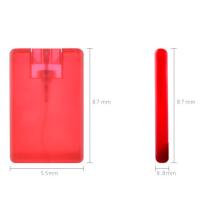 China 20ml plastic credit card pocket size flat perfume mist spray bottle in stock for sale
