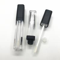 China Low MOQ 6ml gold square empty lip gloss tube containers with wands lipgloss tube gold in stock for sale