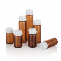 China 1ml , 2ml, 3ml Mini Amber clean Borosilicate Small Glass Vial With Tearing Off Cap for sale