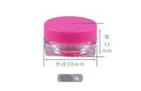 China 3g,5g,PET plastic mini jar square bottom cosmetic eye cream lipbalm jar for sale